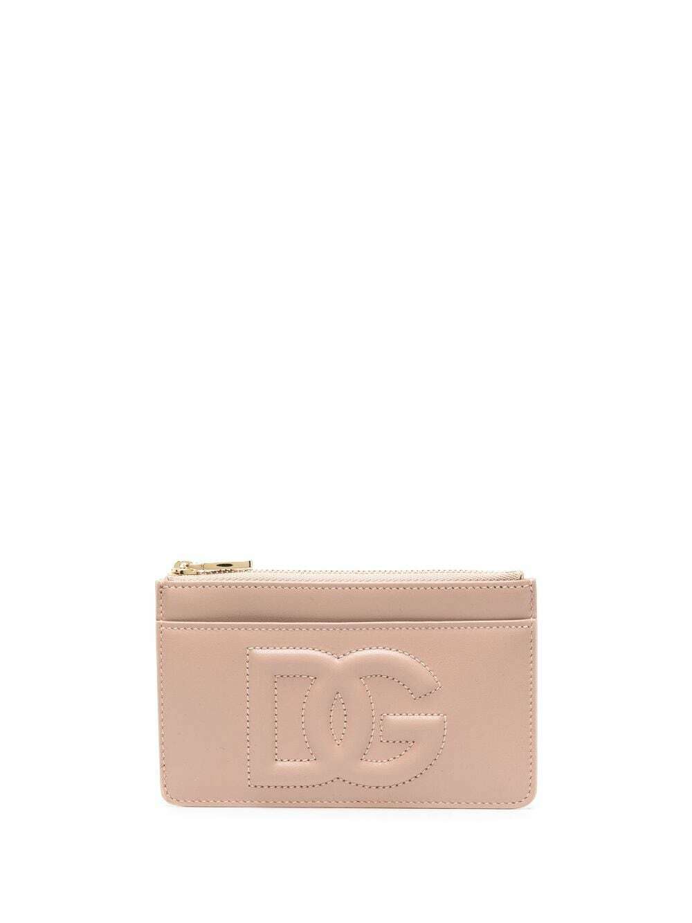 DOLCE & GABBANA - Dg Logo Leather Zipped Card Case Dolce & Gabbana