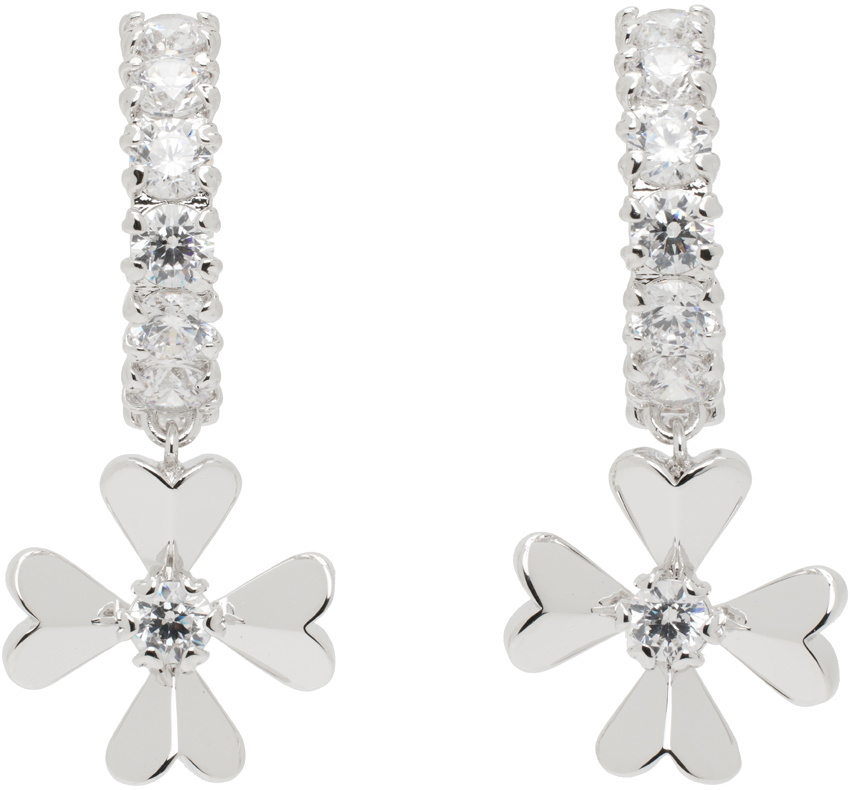 Shushu/Tong Silver YVMIN Edition C-Shape Cruciate Flower Earrings ...