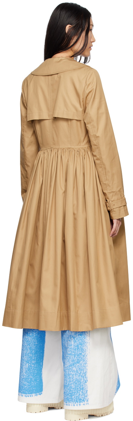 Sandy Liang Beige Clunie Trench Coat Sandy Liang