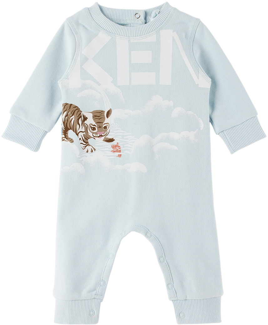 Kenzo Baby Blue Printed Bodysuit Kenzo