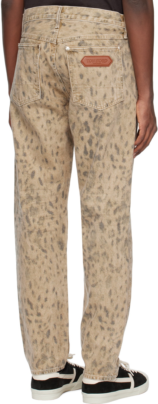 TOM FORD Tan Leopard Jeans TOM FORD