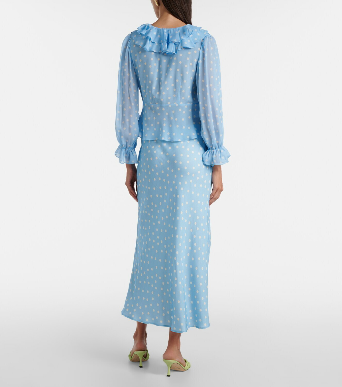 Rixo Lasca polka-dot silk top Rixo