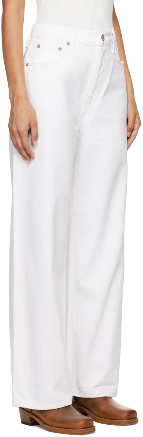AGOLDE White Low Slung Baggy 30.5 Jeans AGOLDE