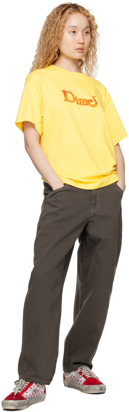 Dime Yellow Classic Cat T-Shirt Dime
