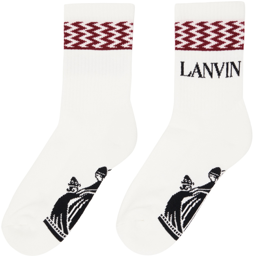 Lanvin White Curb Socks Lanvin