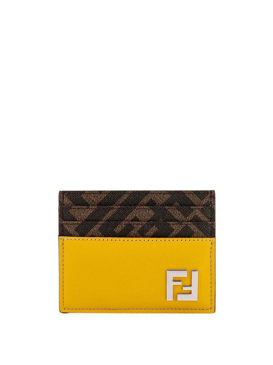 Fendi Card Holder Yellow Mens Fendi