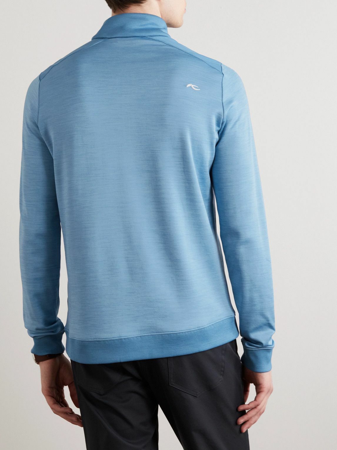 Kjus Golf - Slim-Fit Stretch-Jersey Half-Zip Golf Top - Blue Kjus Golf