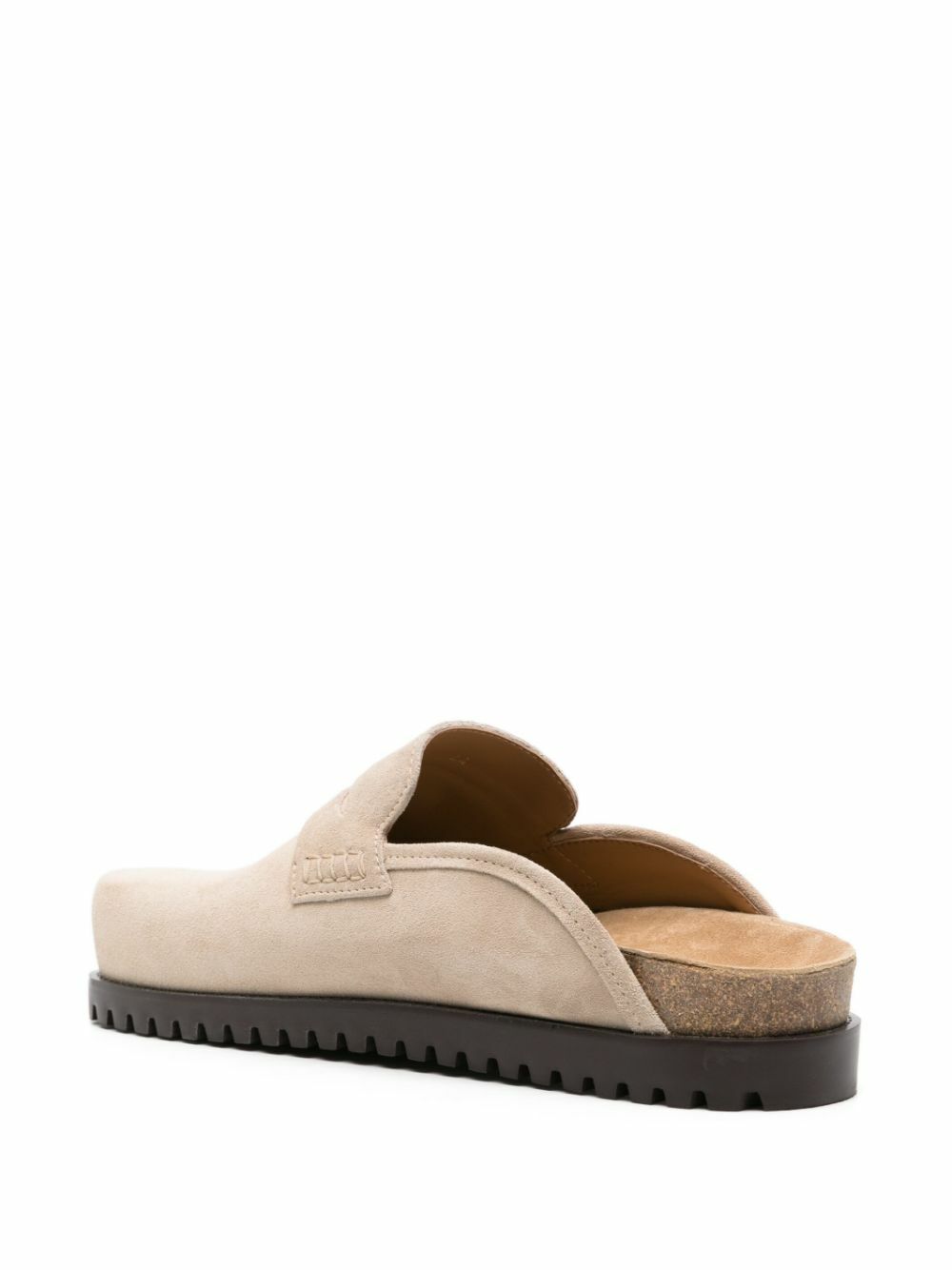 Versace Neutral Medusa Suede Mules Versace