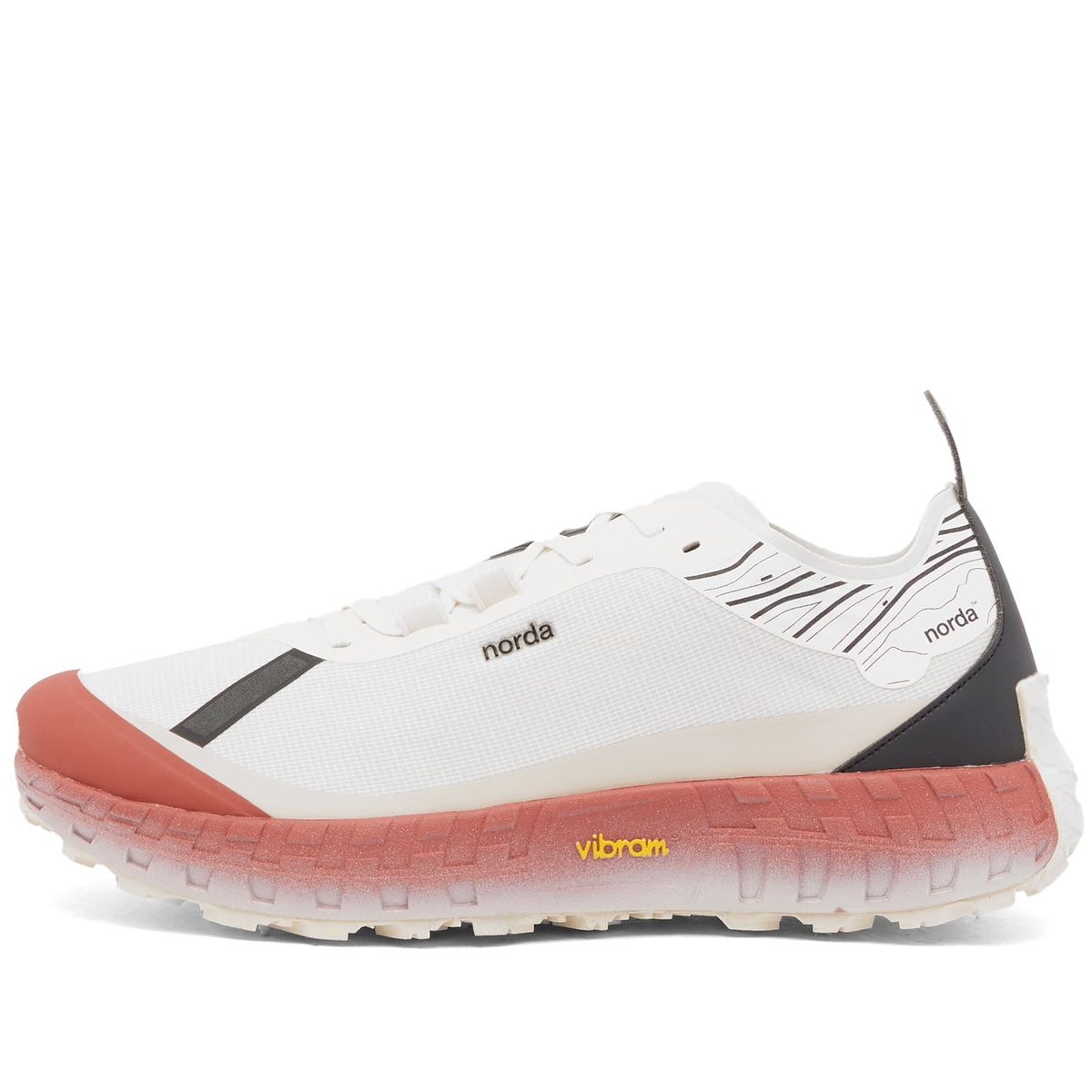 Norda Men's 001 Limited Edition Sneakers in White/Mars Red Norda