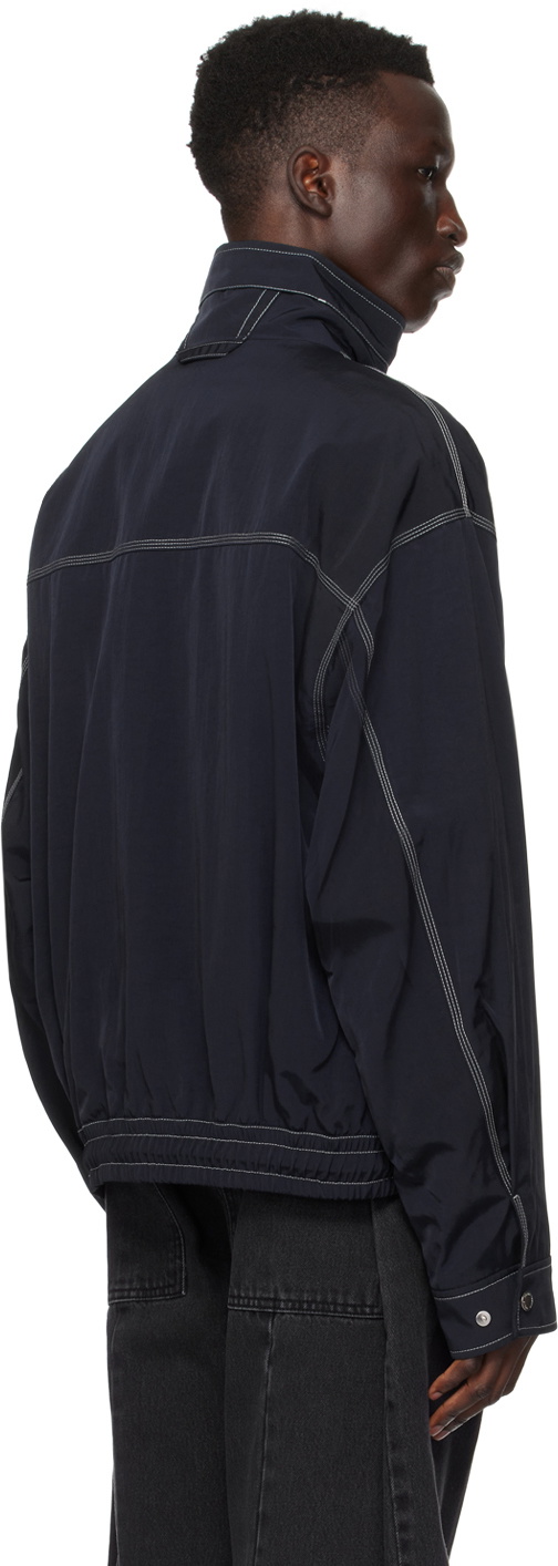 Solid Homme Navy Stitching Bomber Jacket Solid Homme