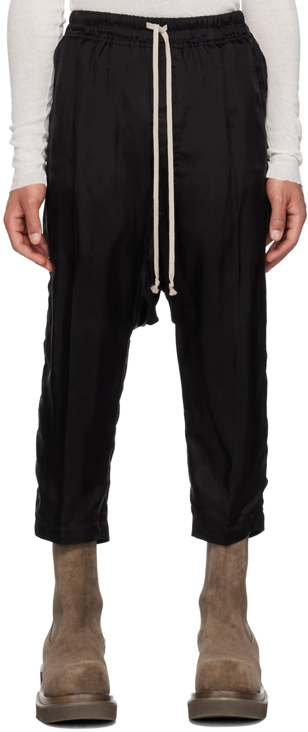Rick Owens Black Cropped Trousers Rick Owens