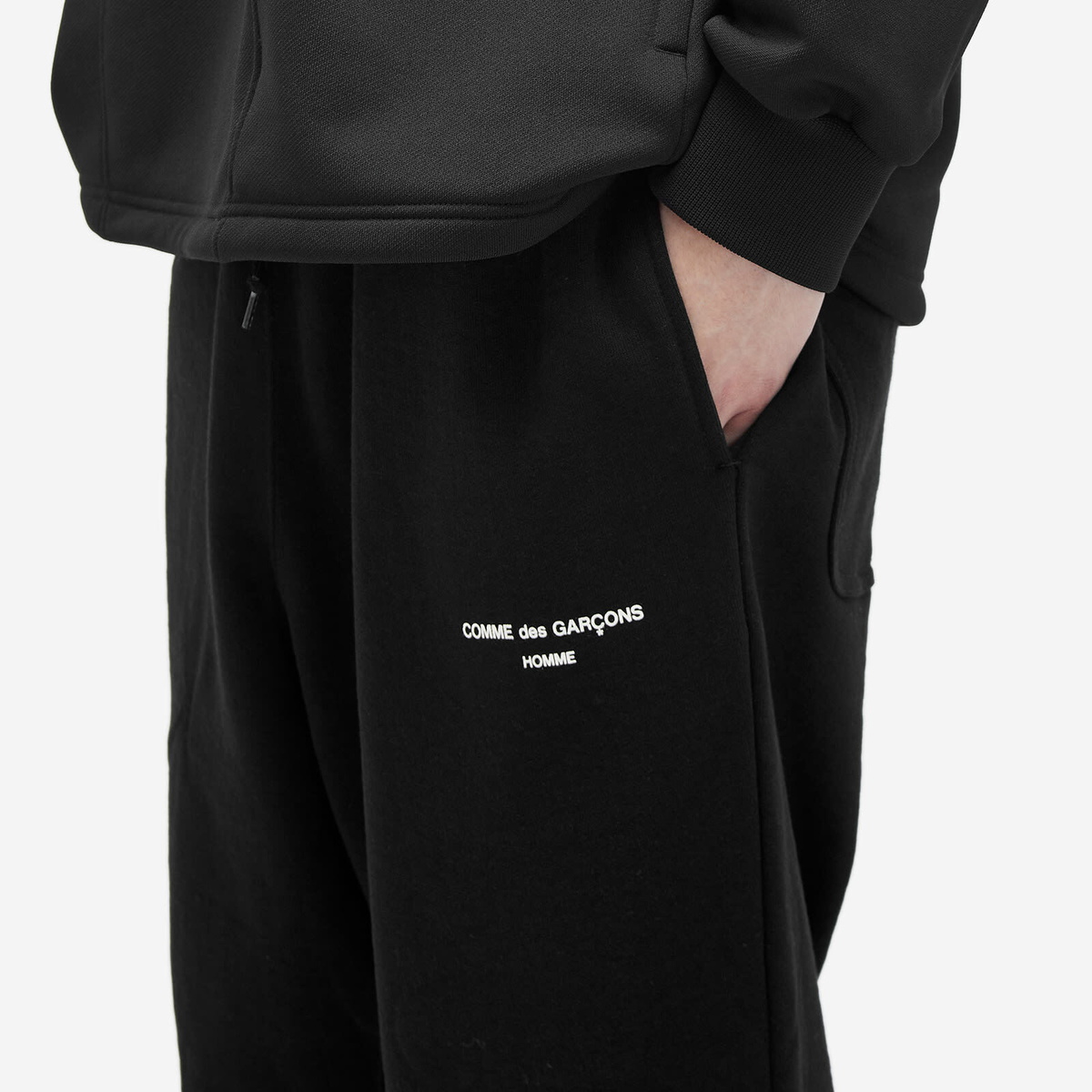 Comme des Garçons Homme Men's Logo Sweat Pant in Black/White Comme des ...