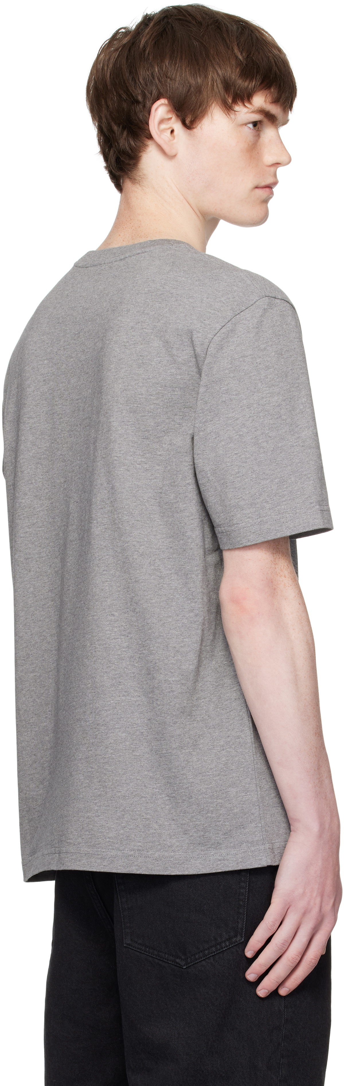Maison Kitsuné Gray Bold Fox Head Patch Comfort T-shirt Maison Kitsune
