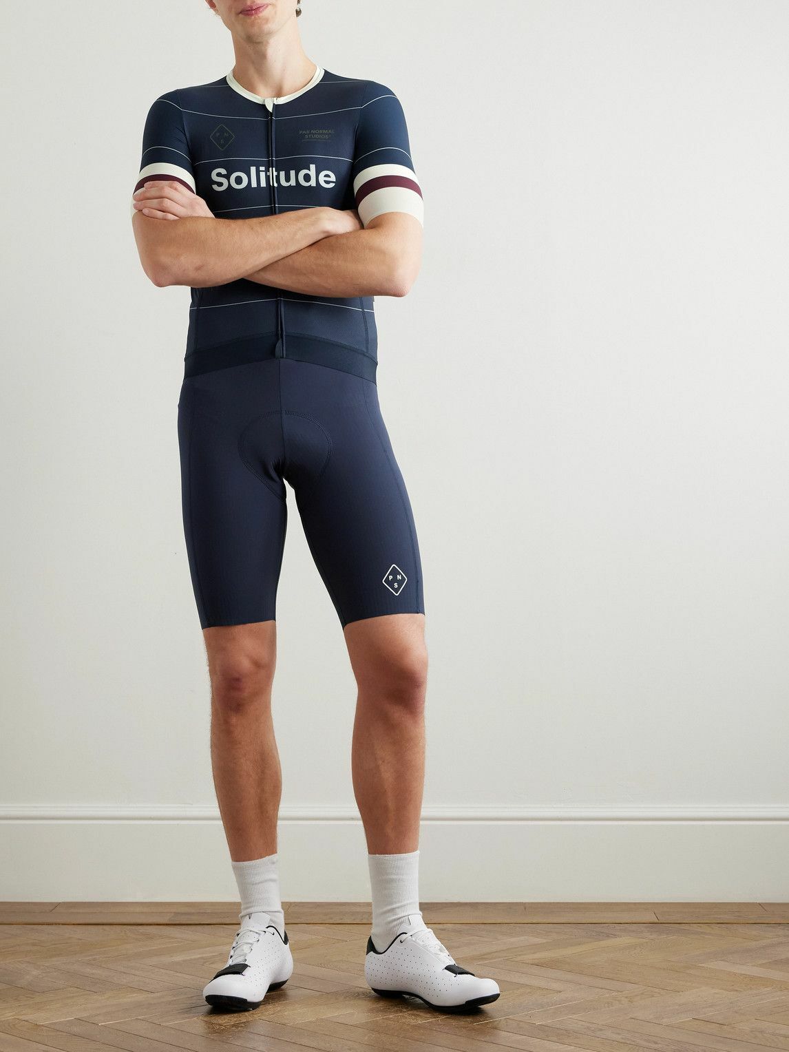 Pas Normal Studios - Solitude Logo-Print Stretch-Jersey Cycling Bib ...