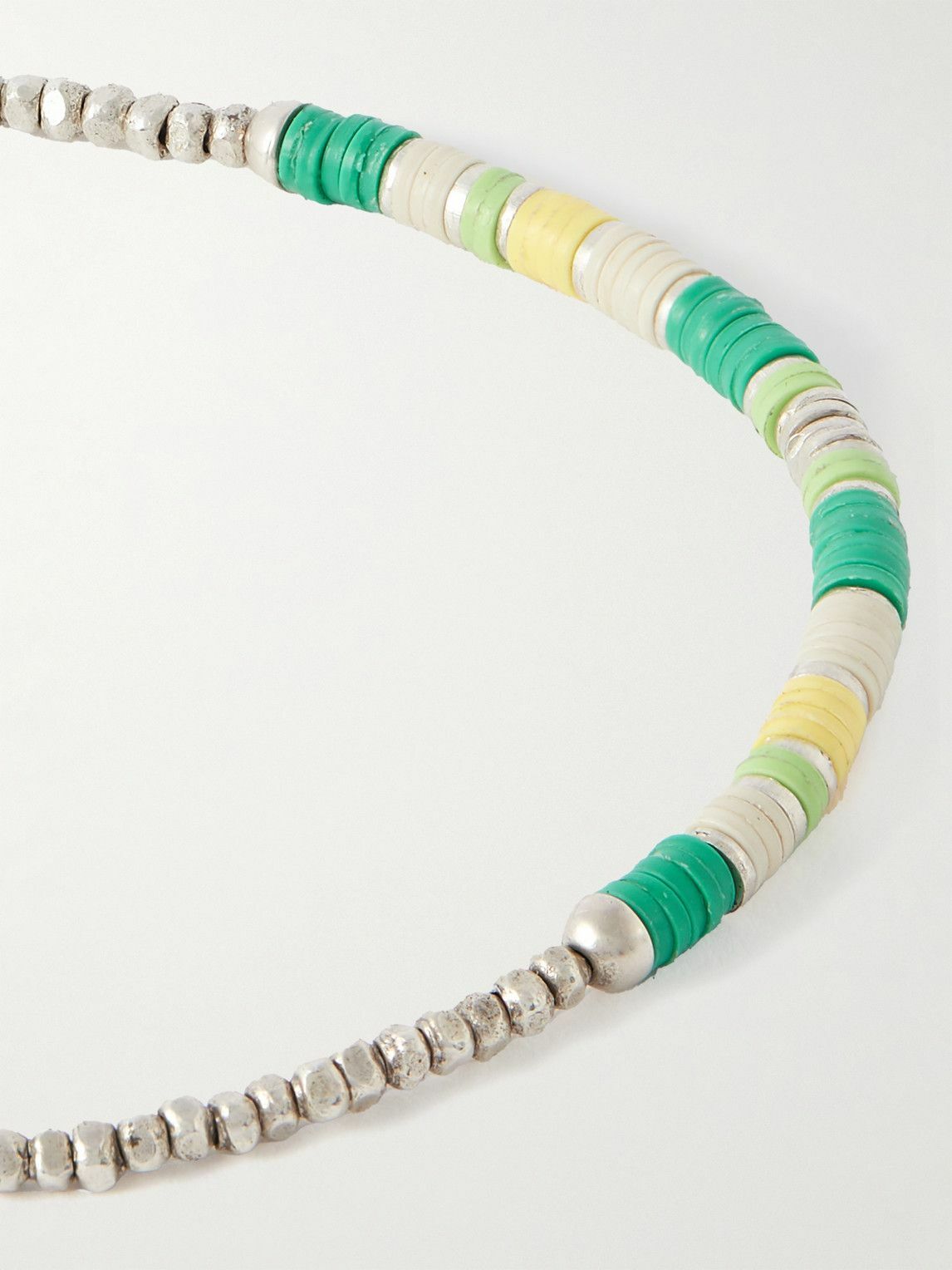 M. Cohen - Volta Sterling Silver and Enamel Beaded Bracelet - Green M.Cohen