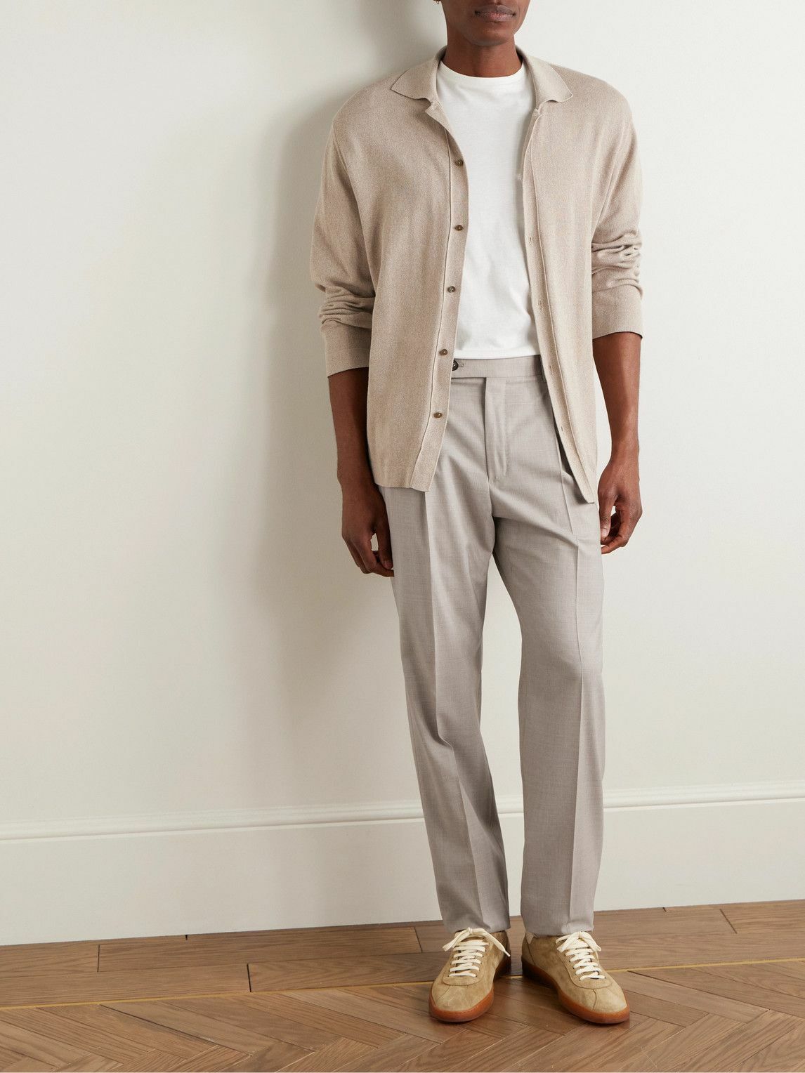 Incotex - Venezia 1951 Tapered Pleated Virgin Wool Trousers - Neutrals Incotex