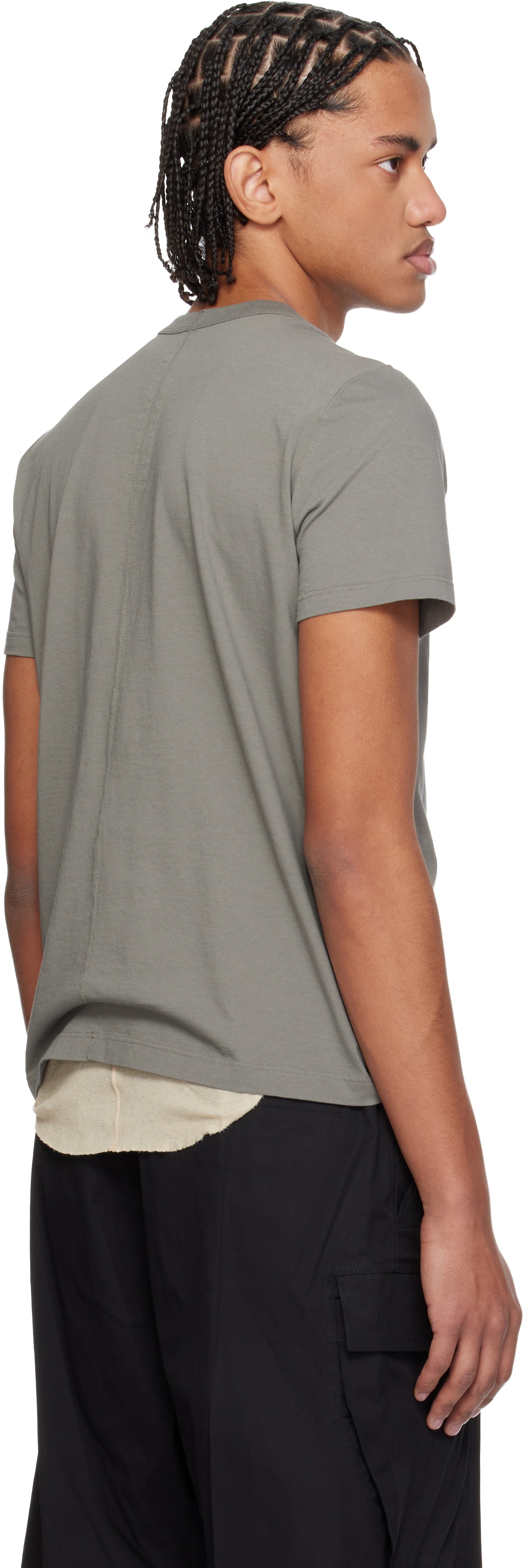 Rick Owens Gray Temple Short Level T-shirt Rick Owens