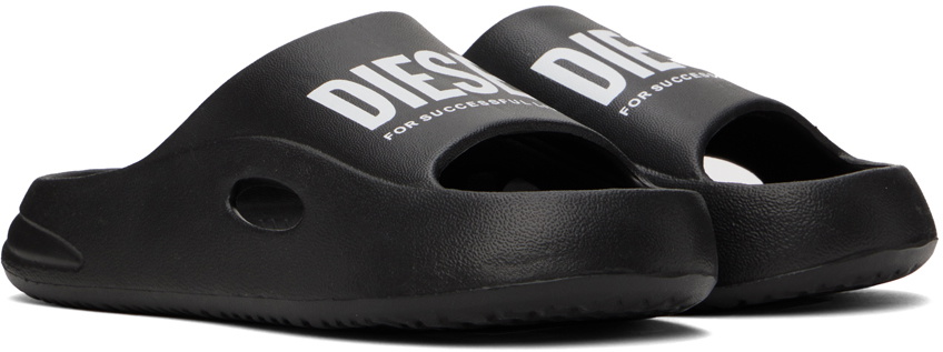 Diesel Kids Black Chunky Slides Diesel