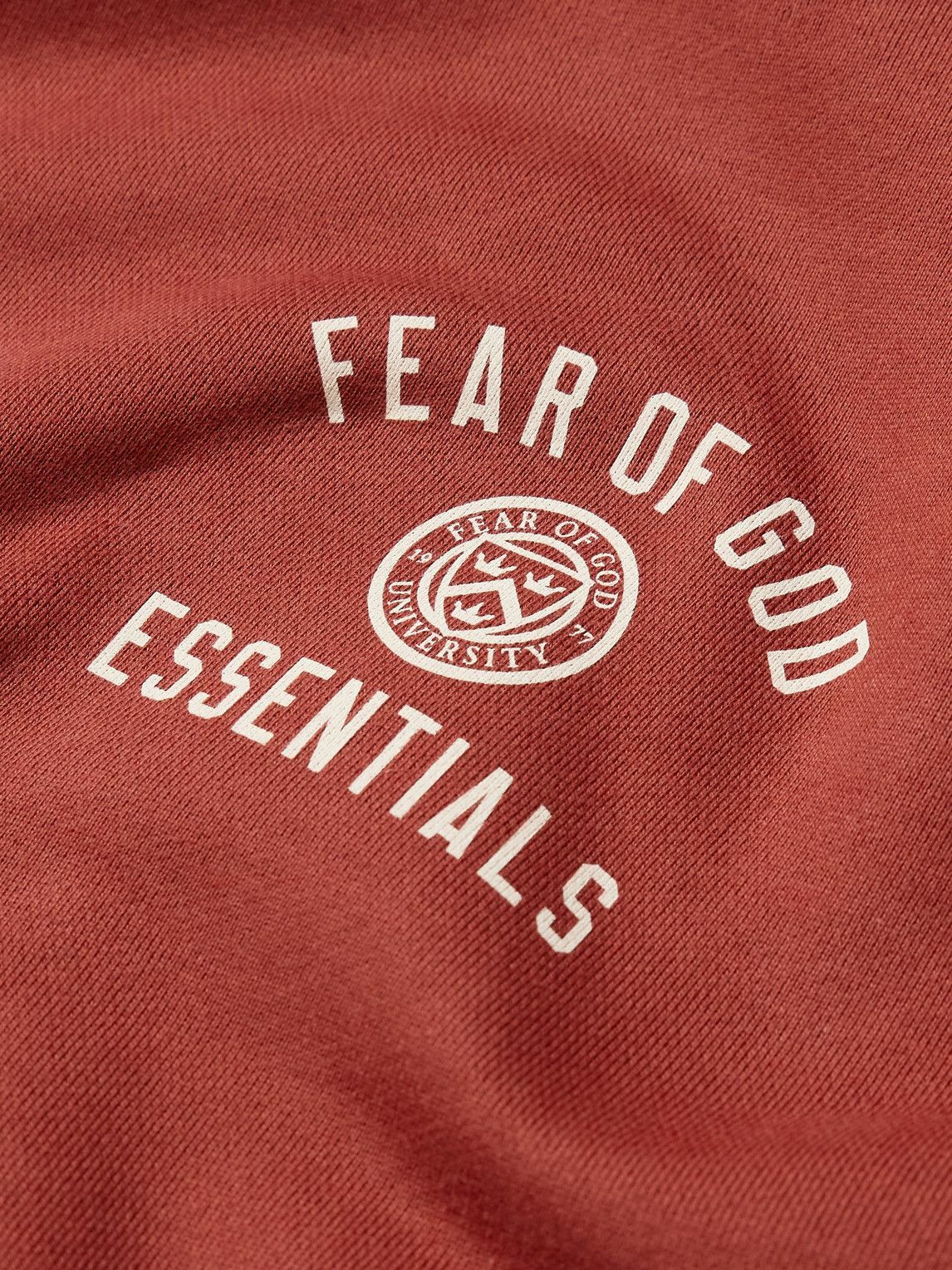 FEAR OF GOD ESSENTIALS - Logo-Print Appliquéd Cotton-Blend Jersey ...