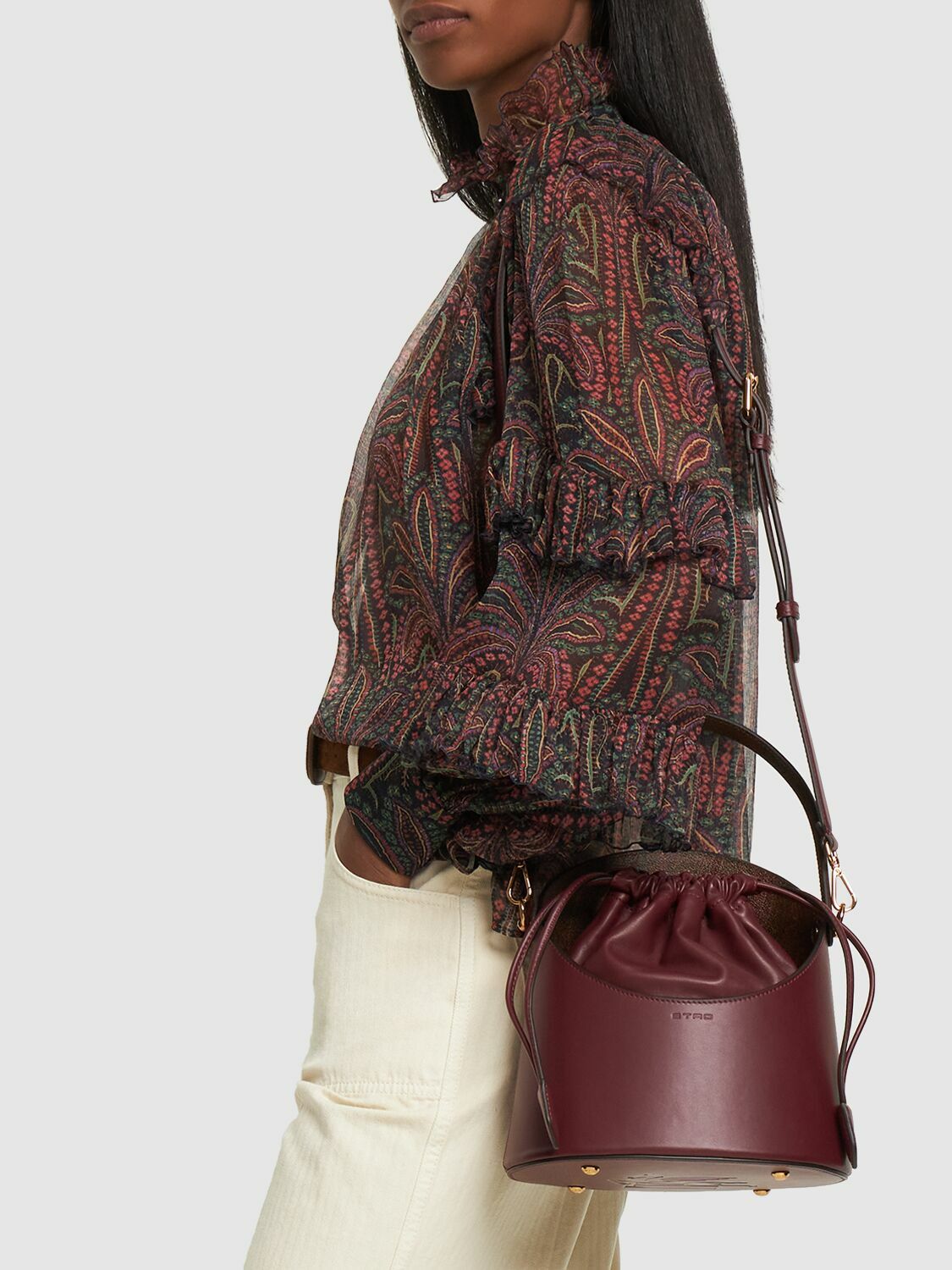 ETRO - Medium Saturno Leather Top Handle Bag Etro