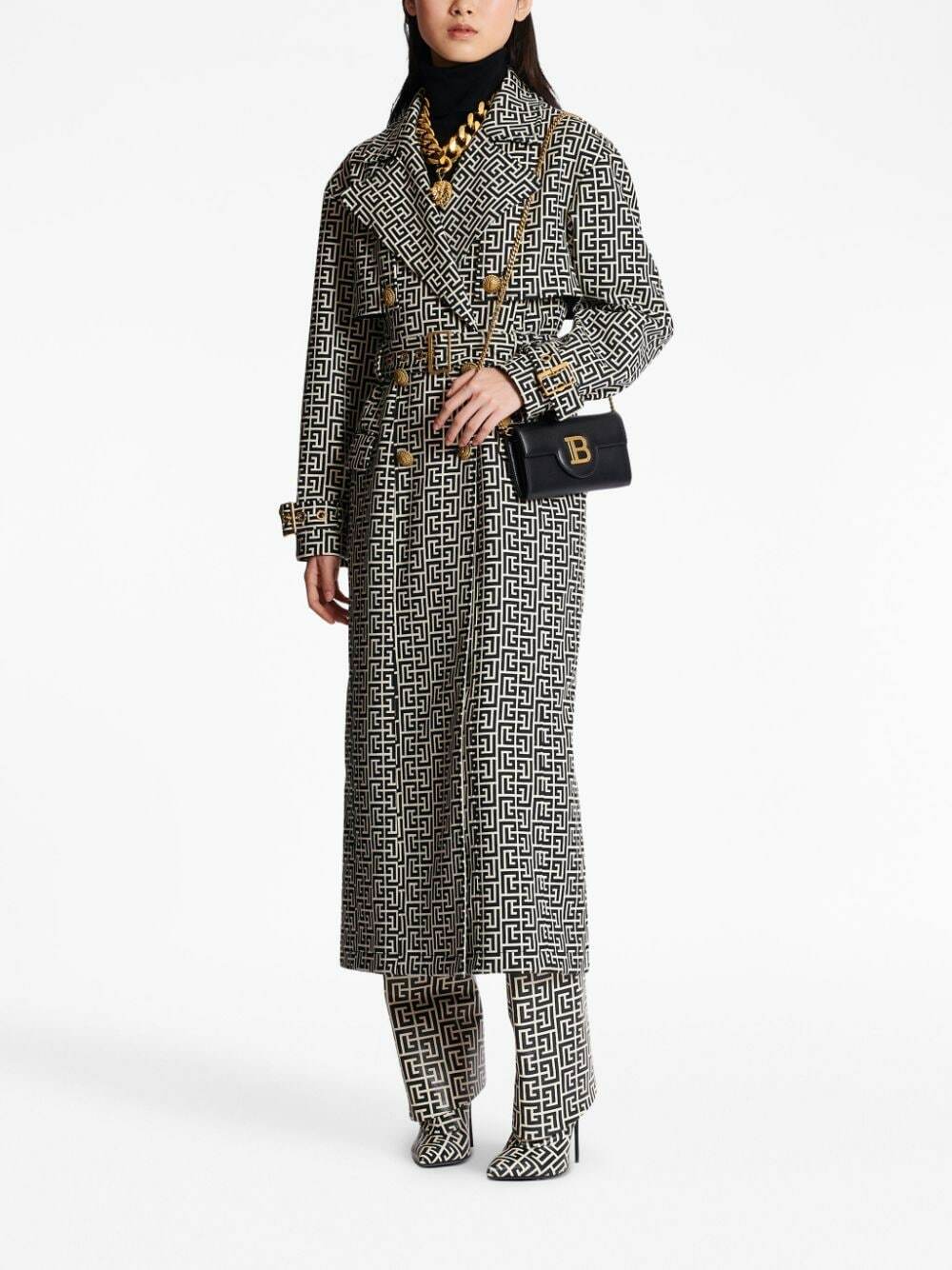 BALMAIN - B-buzz Leather Wallet On Chain Balmain