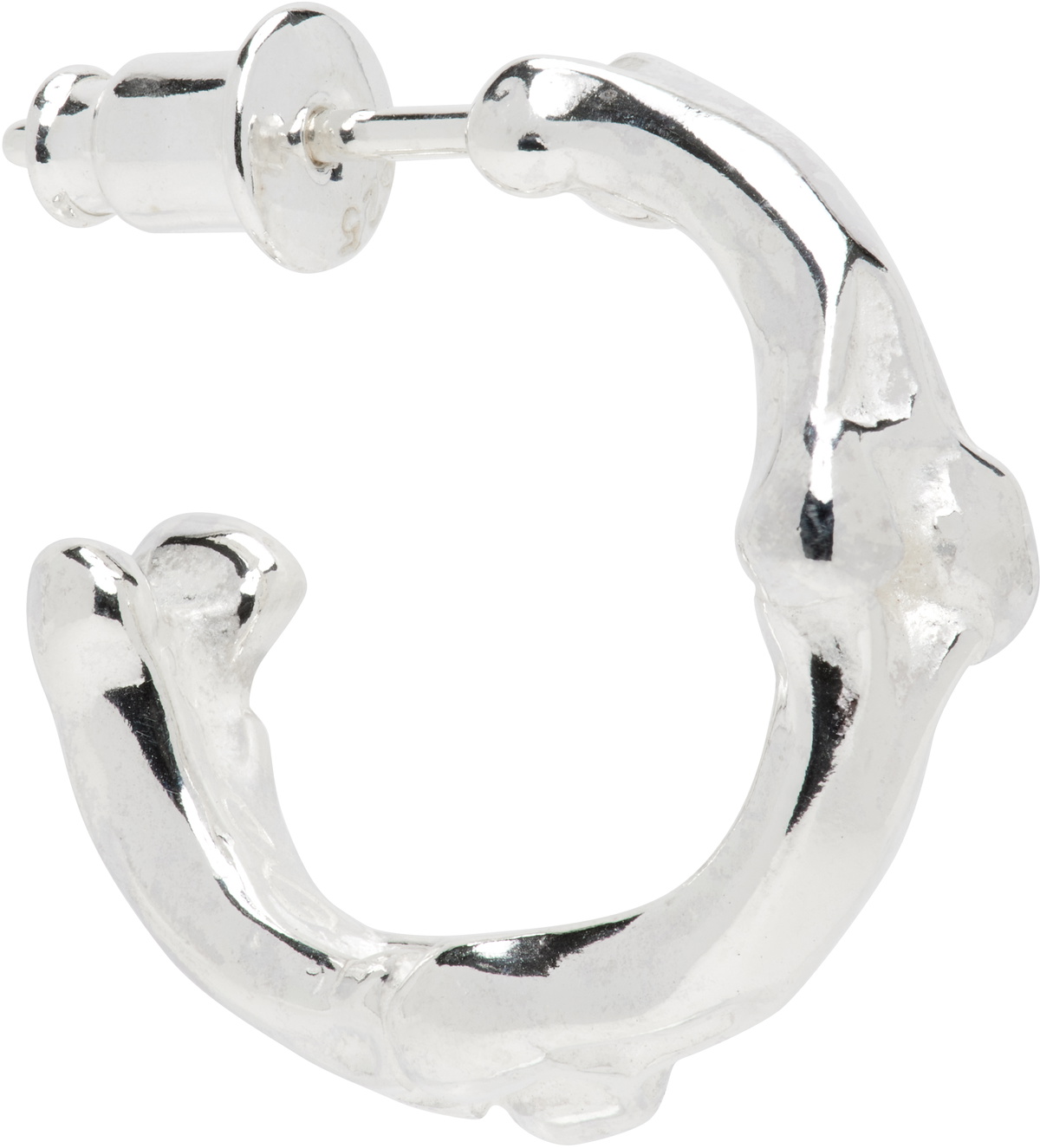 TAKAHIROMIYASHITA TheSoloist. Silver Bone Shaped M Single Earring ...