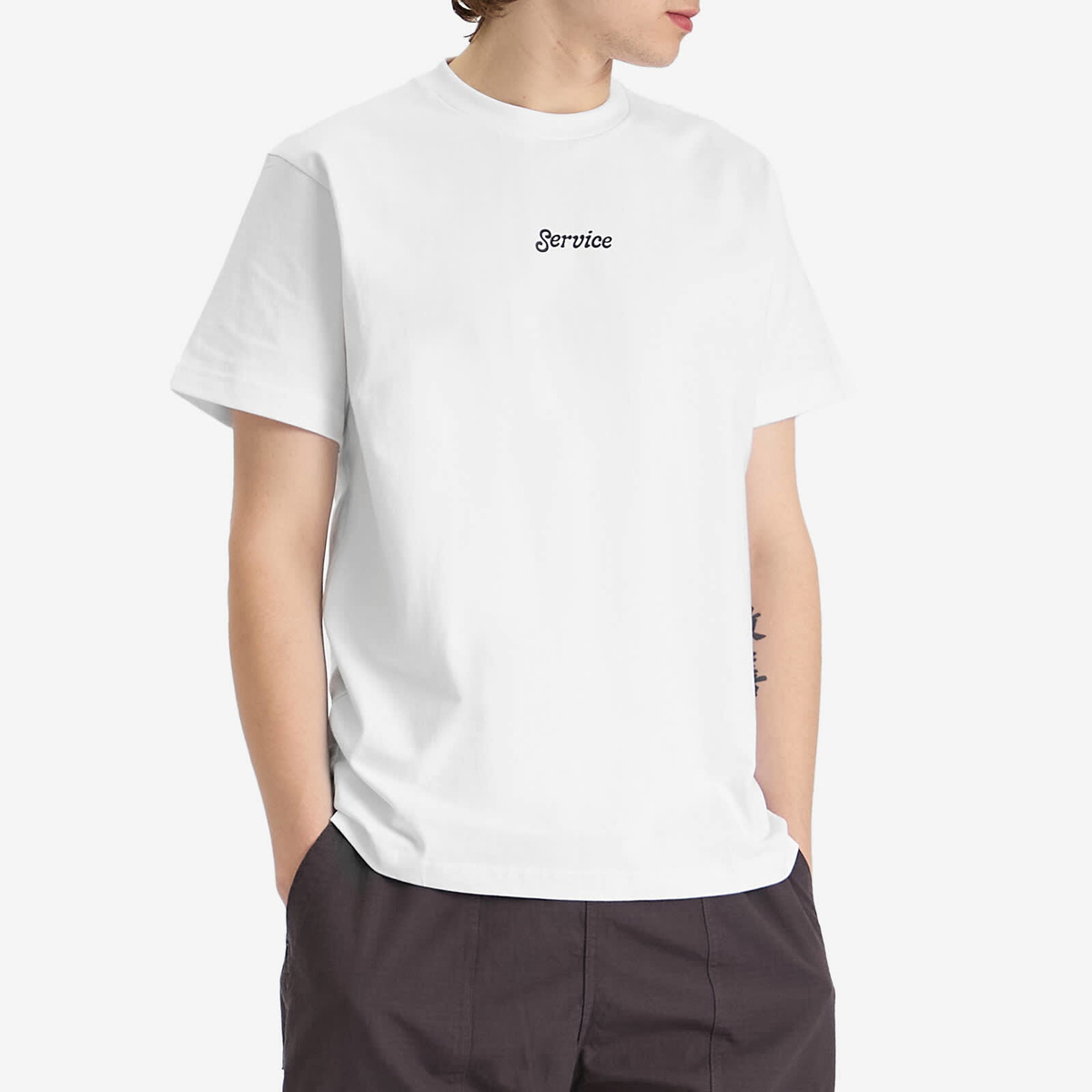 Service Works Men's Service Logo T-Shirt in White Service Works