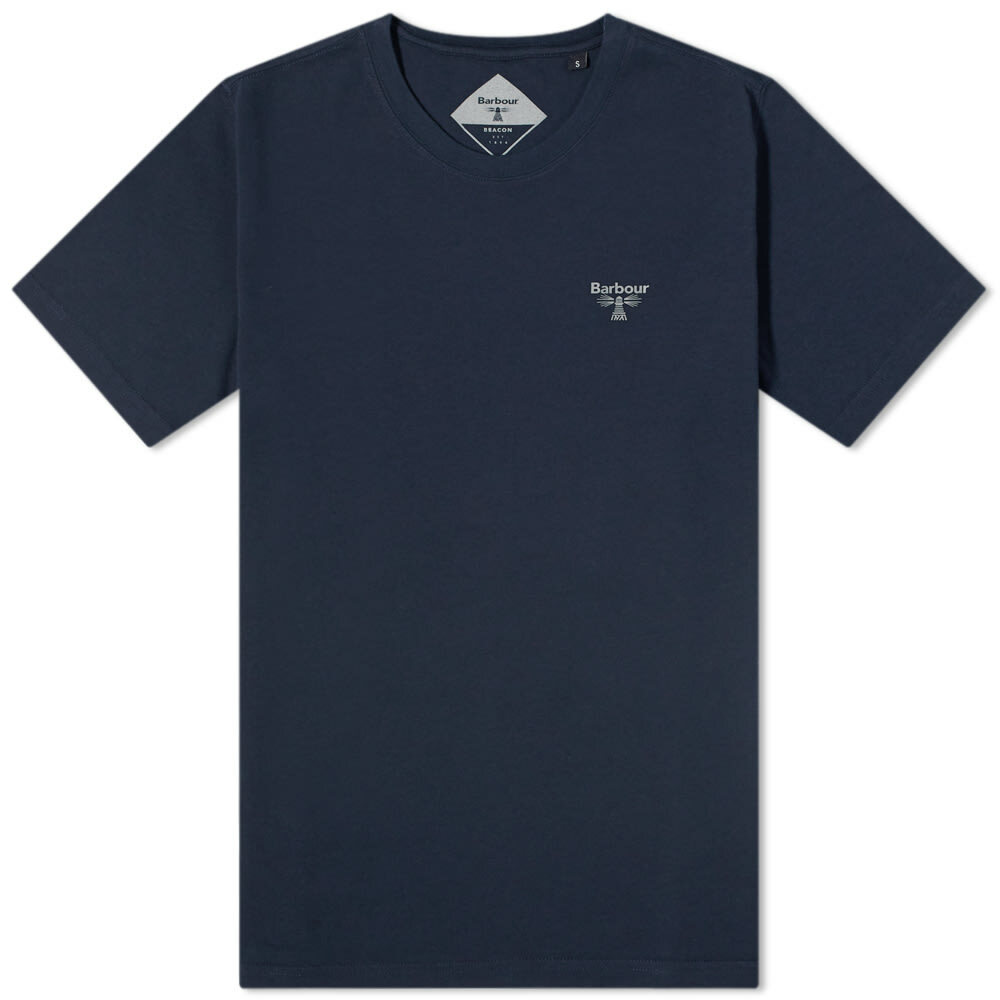 Barbour Men's Beacon Small Logo T-Shirt in New Navy Barbour