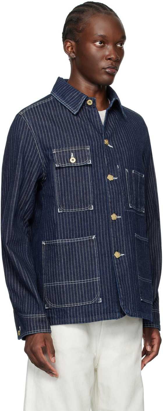 Kenzo Indigo Kenzo Paris Relaxed Workwear Denim Jacket Kenzo