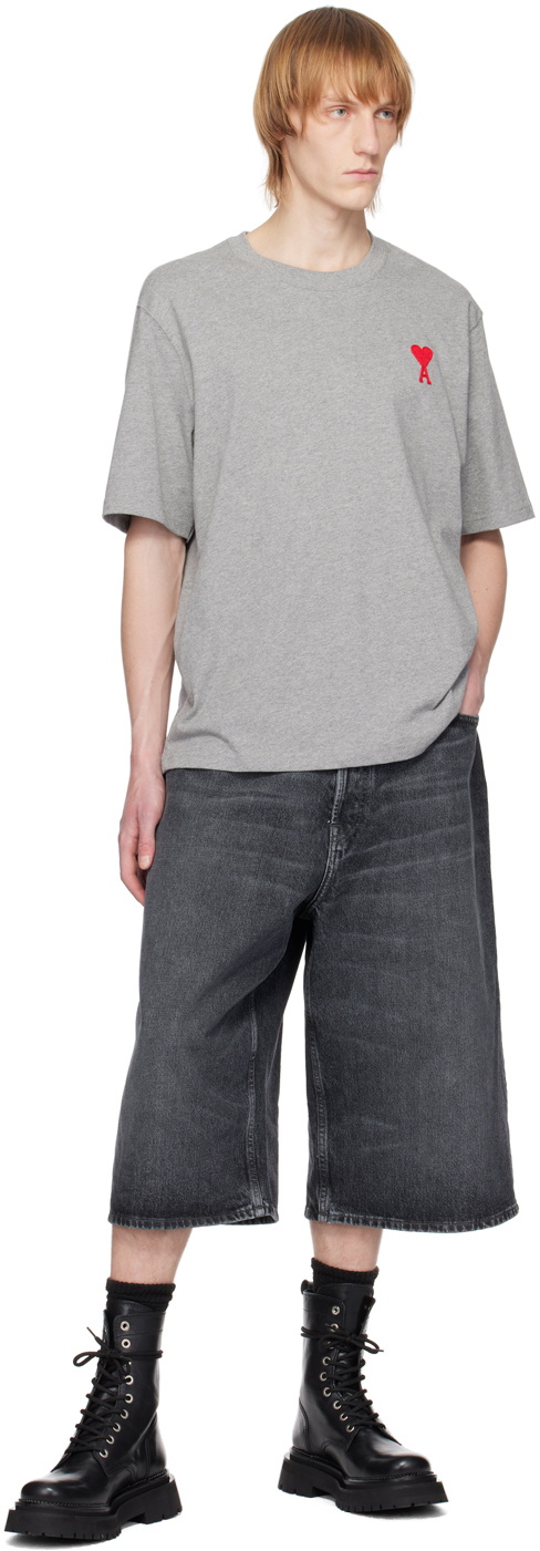 AMI Paris Black Calfskin Boots AMI