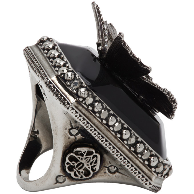 Alexander McQueen Silver Butterfly Ring Alexander McQueen