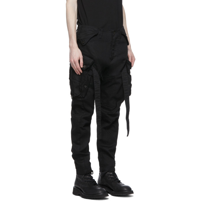 Julius Black Skinny Gas Mask Cargo Pants Julius