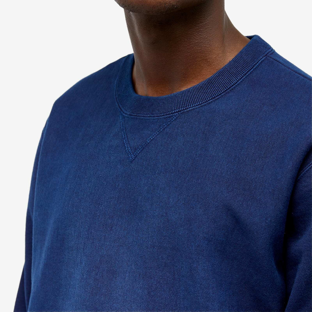 Blue Blue Japan Men's Hand Dyed Crew Sweat in Indigo Blue Blue Japan