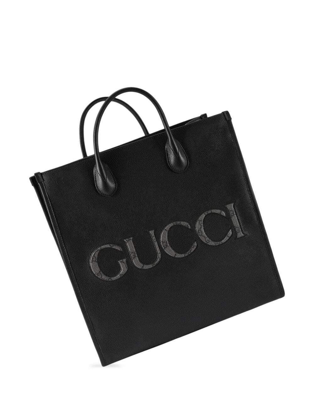 GUCCI - Logo Leather Medium Tote Bag Gucci