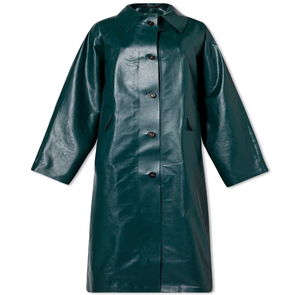 KASSL Editions Women's Oil Slick Coat in Dark Forest Kassl Editions