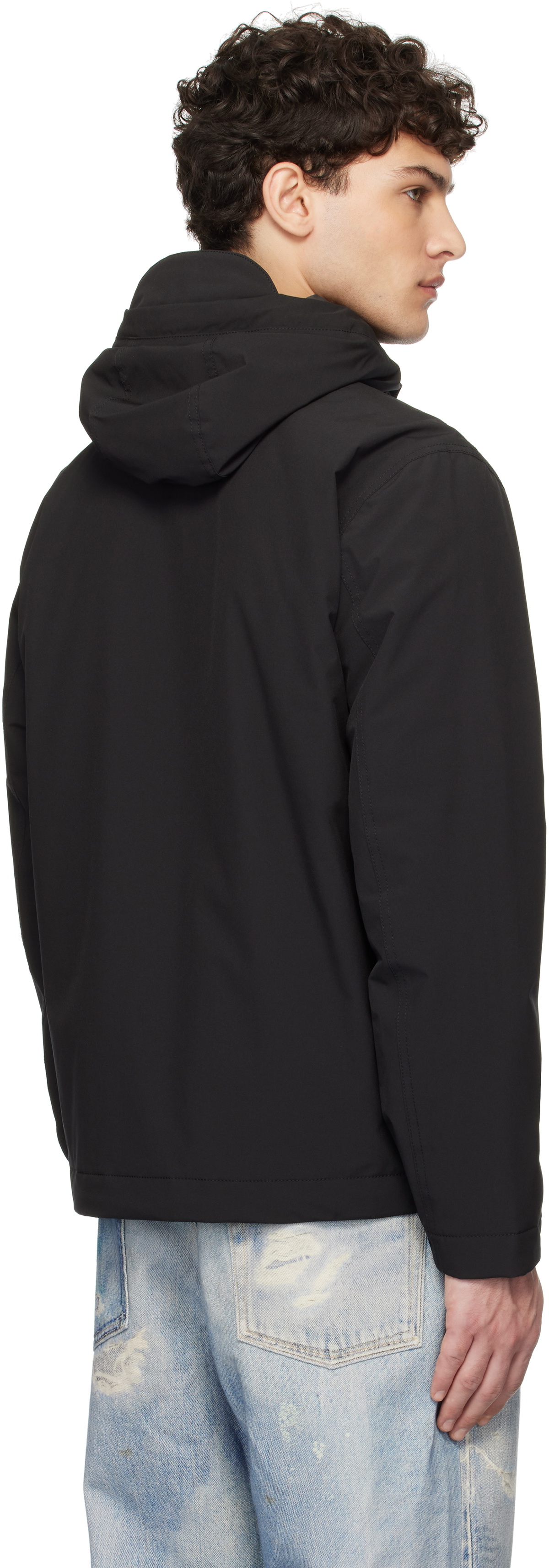 Stone Island Black Short Soft Shell Jacket Stone Island