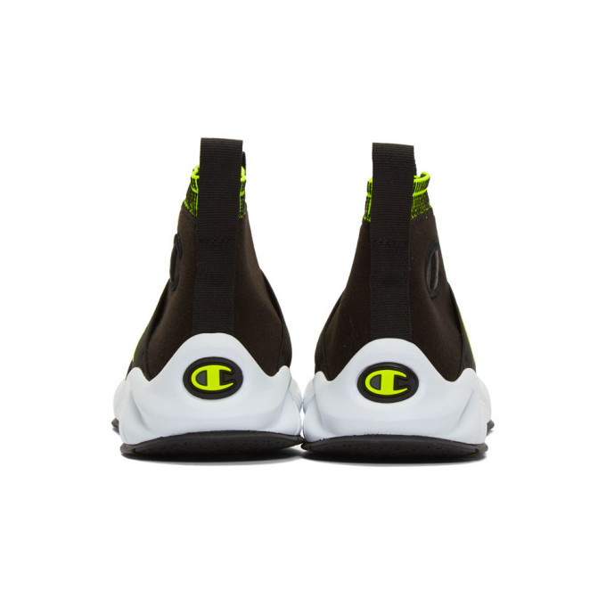 Champion Reverse Weave Black and Yellow Rally Crossover High-Top ...