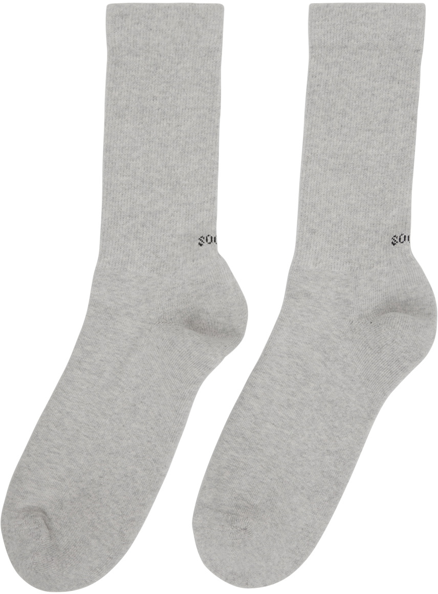 SOCKSSS Two-Pack Gray & White Socks Socksss