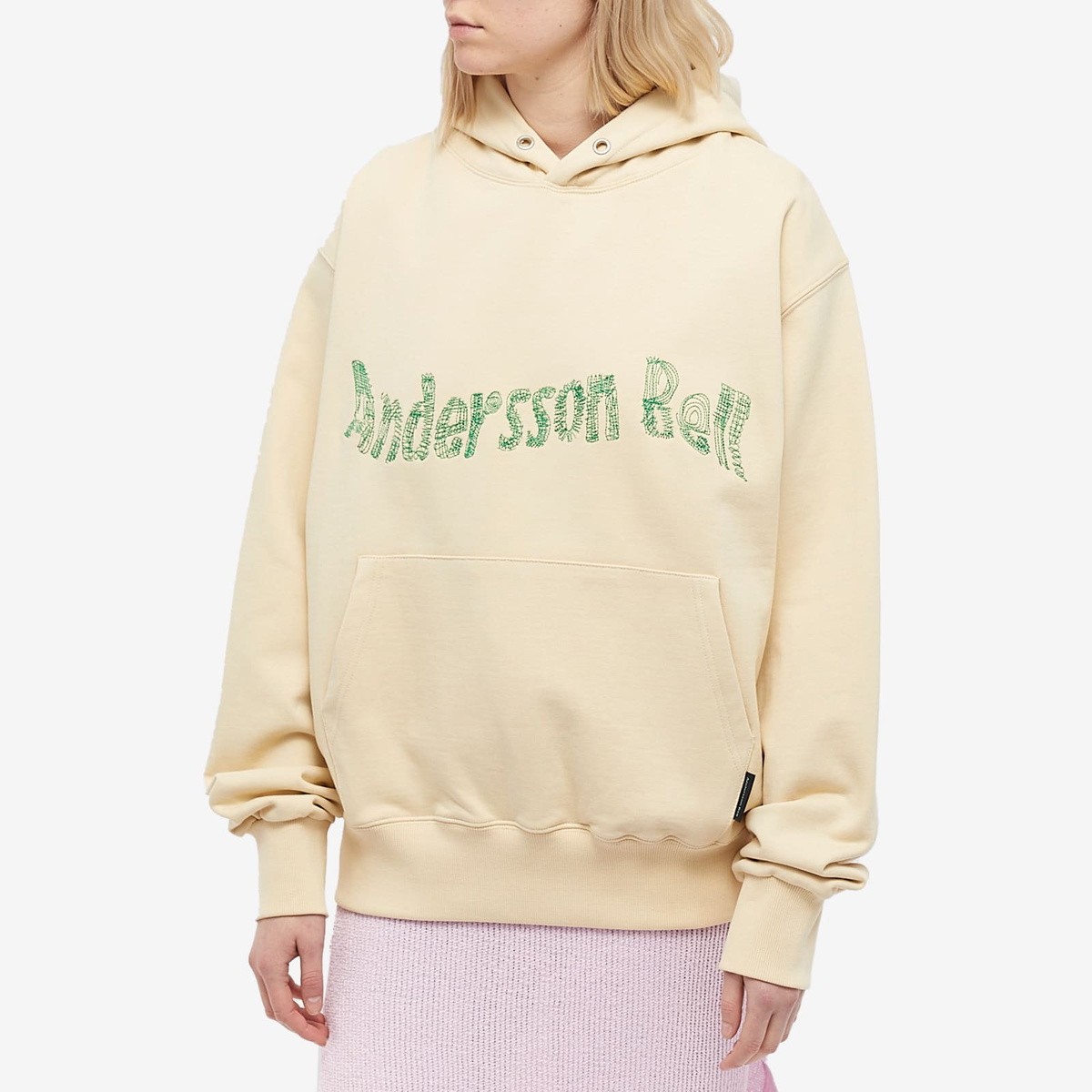 Andersson Bell Women's Twist Logo Emroidery Hoody in Ivory Andersson Bell