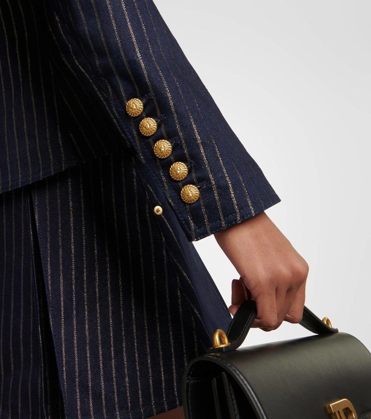 Balmain Lurex® pinstripe denim blazer Balmain