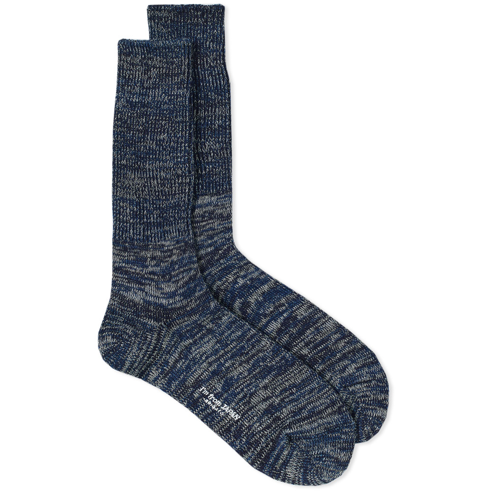 Blue Blue Japan Cotton Mix Colour Sock Blue Blue Japan