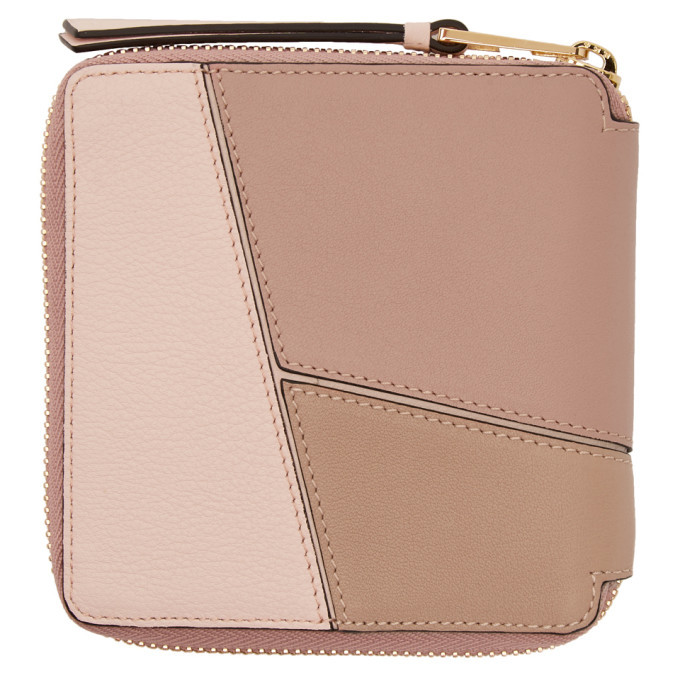 Loewe Pink Puzzle Square Wallet Loewe