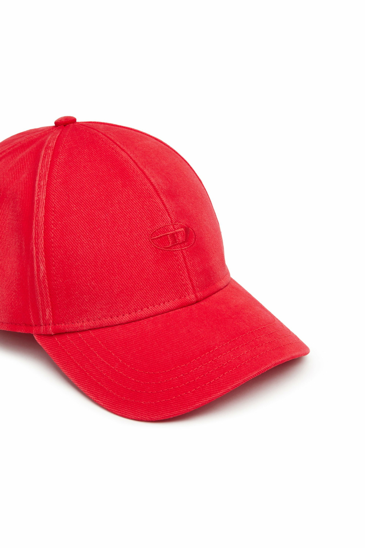 Diesel Baseball cap in washed cotton twill - Caps Mens in Red Diesel