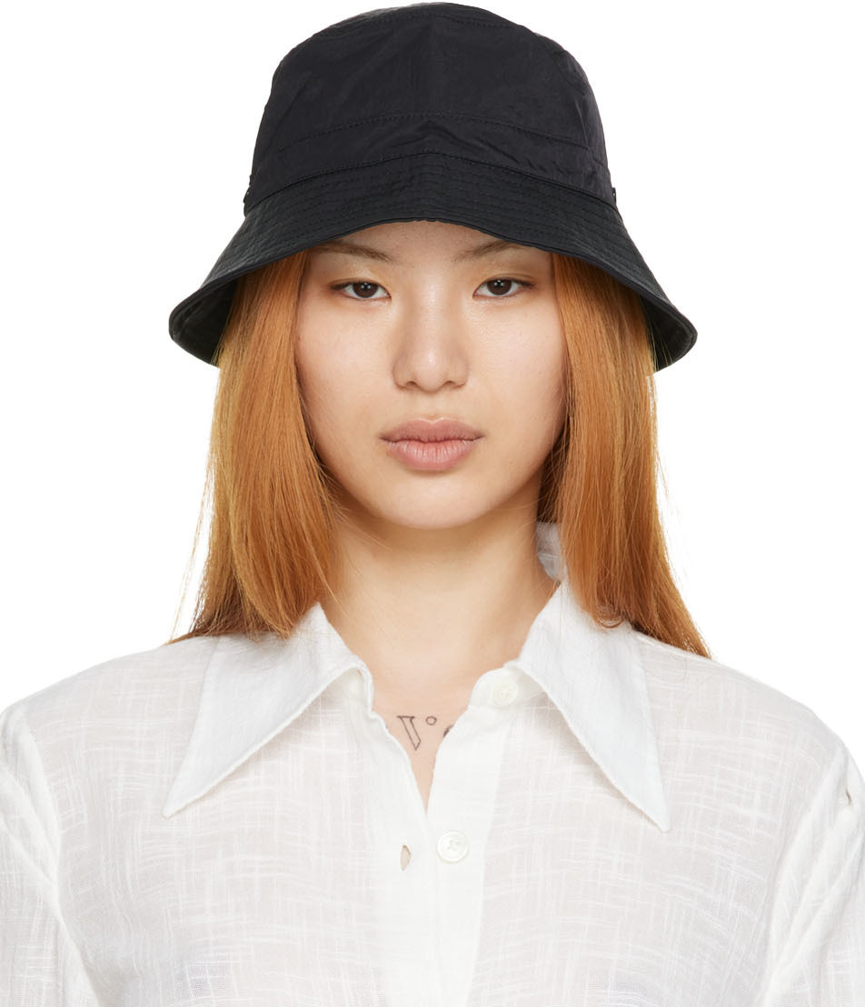 Our Legacy Black Nylon Bucket Hat Our Legacy