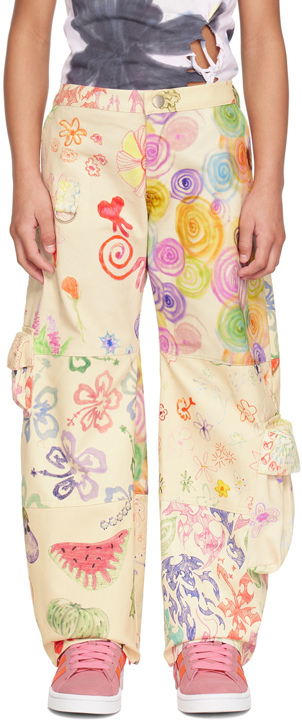 Collina Strada SSENSE Exclusive Kids Multicolor Patchwork Lawn Cargo ...