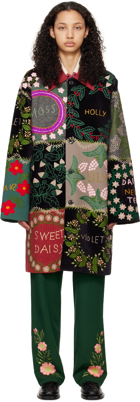 Bode Multicolor Floral Genus Quilt Coat Bode