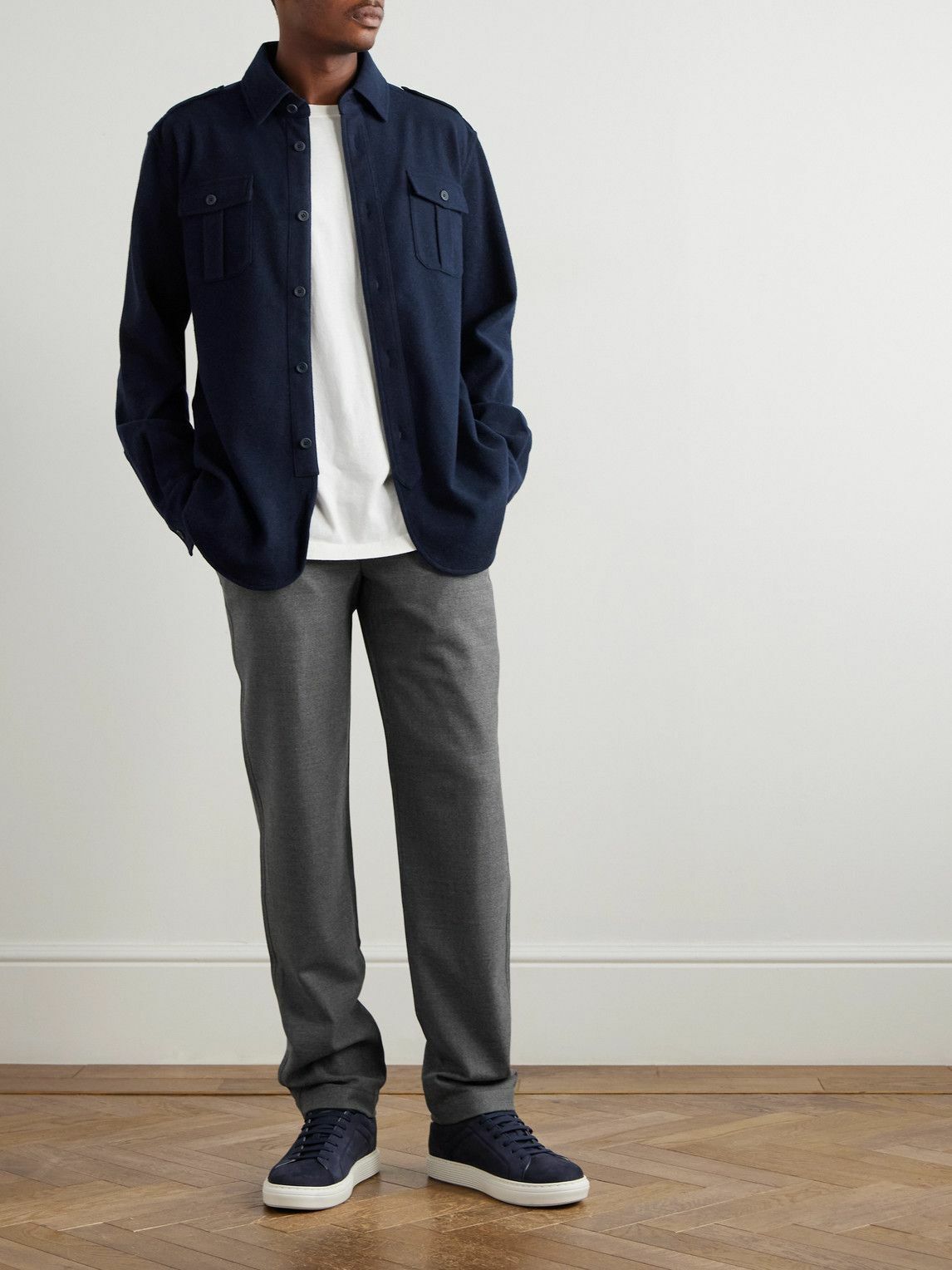 SEASE - Wool-Blend Shirt - Blue Sease