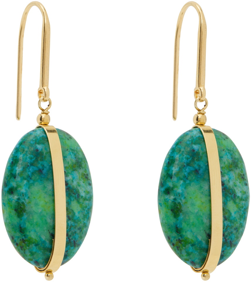 Isabel Marant Gold Stones Earrings Isabel Marant
