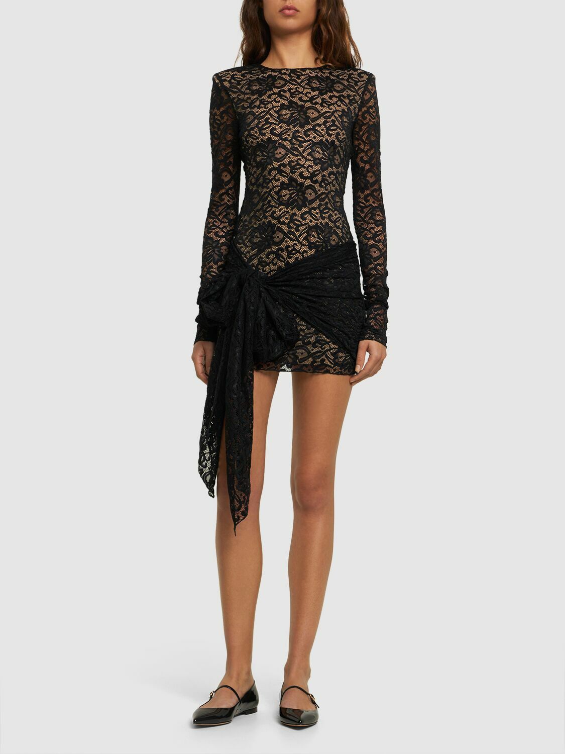 ROTATE - Lace Self-tie Mini Dress ROTATE Birger Christensen