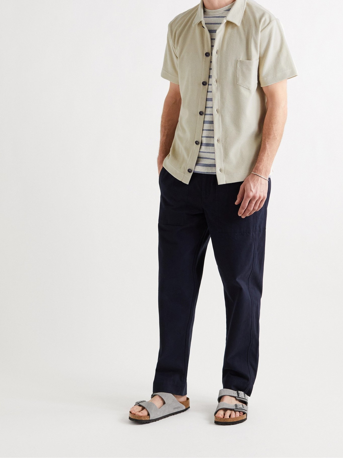 HOWLIN' - Light Flight Cotton-Blend Terry Shirt - Neutrals Howlin' by ...